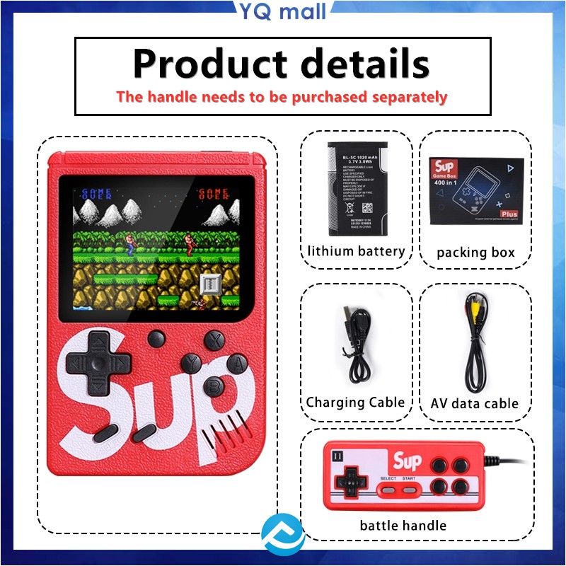 400 Game SUP Game boy เกมบอย เรโทร Portable Handheld Video Gameboy ย้อน ...