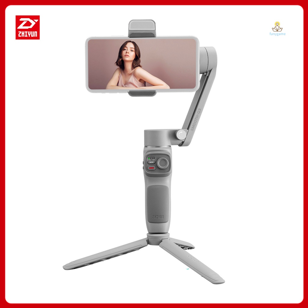 (fygath)Zhiyun Smooth-Q3 อุปกรณ์ขาตั้งสมาร์ทโฟน 3-Axis มุมกว้างซูมได้ ...