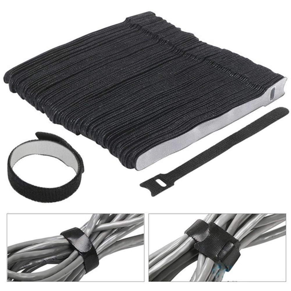 30 Pcs Magic Sticker Nylon Cable Ties Loop Cable Hook Loop Back To Back ...