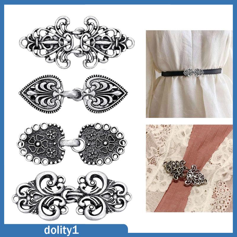 4Pairs Vintage Style Clip Fasteners Cloak Clasp for Shawl Scarf ...