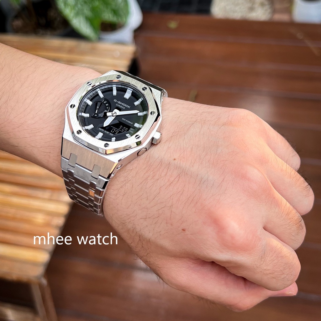 G-Shock Casioak AP Style Gen4 Silver Stainless | Shopee Thailand