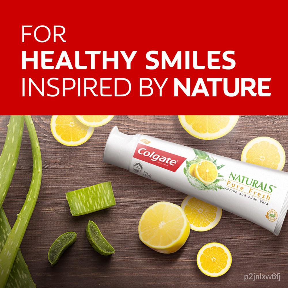 Colgate Naturals Pure Fresh (Lemon Aloe Vera) Toothpaste Valuepack 120g ...
