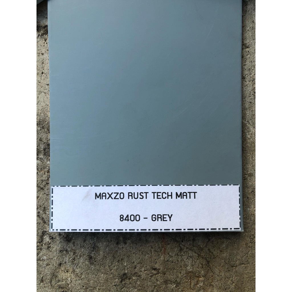 Maxzo Rust tech สีรองพื้นและสีทับหน้ากันสนิม2 in 1 โทนสีเทาด้าน #8400 ...