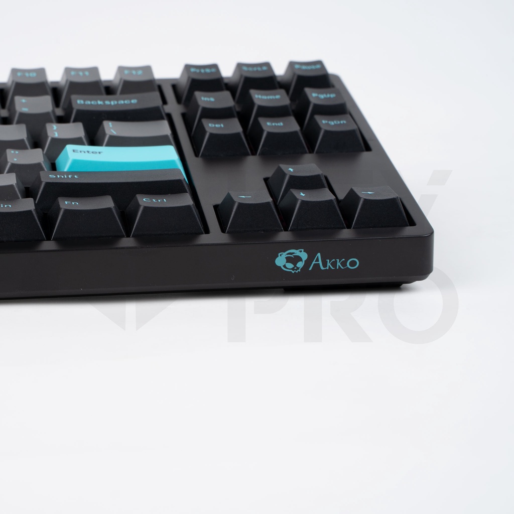 คีย์บอร์ด Akko 3087 Plus Black Cyan TKL 87 ปุ่ม Akko Switch Mechanical Keyboard - keypro - ThaiPick