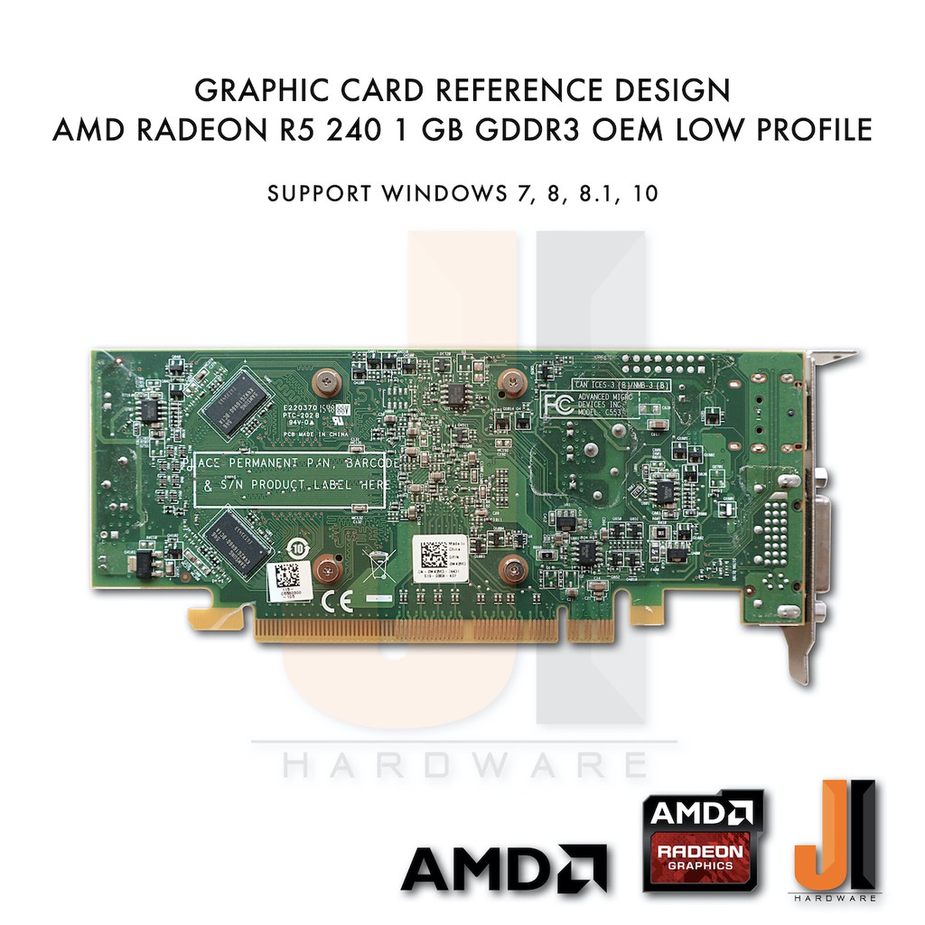AMD Radeon R5 240 1GB 64-Bit GDDR3 Low Profile (มือสอง) - jihardware ...