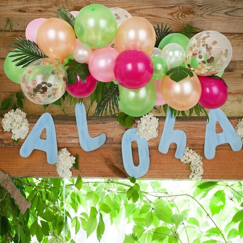 142pcs Tropical Jungle Party Themed Balloon Birthday Decoration Balloon ...