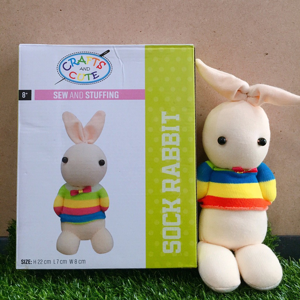 ถุงเท้า กระต่าย Rabbit DIY Sock doll CK 40219 แบรนด์ Craft cute พร้อม ...