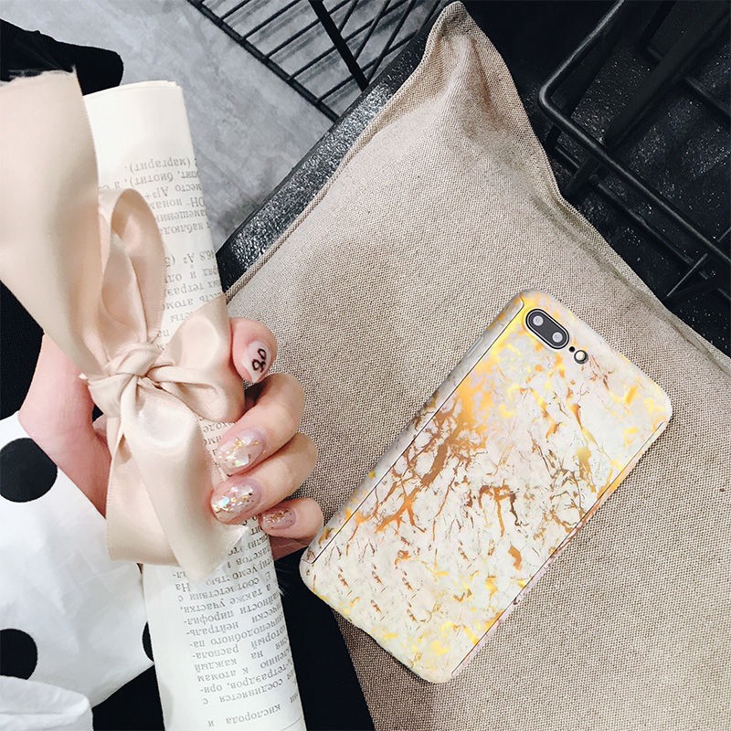 Full Body iPhone XS 5 5S SE 6 6S 7 8 Plus Marble Stone Glass 360 Degree ...