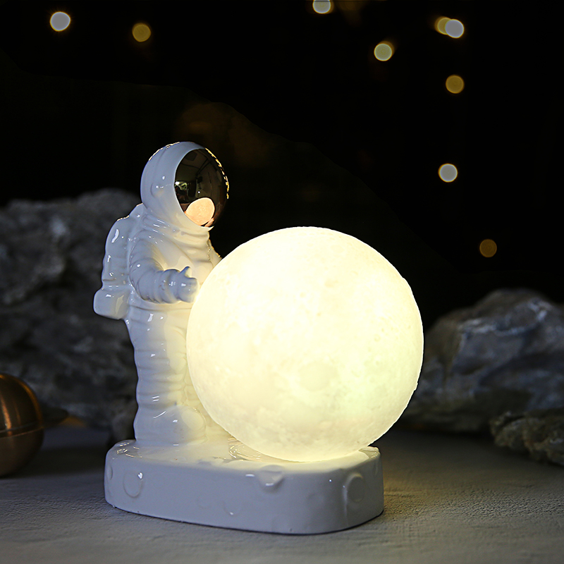[xijing1.th-cod] 3D Moon Light Vinyl Round Moon Night Light DIY Painted ...
