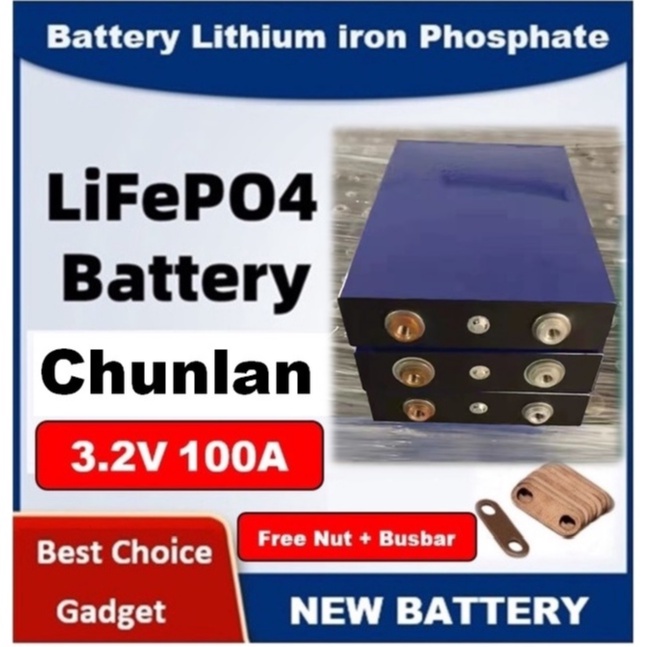 แบตใหม่ Chunlan 3.2V 100Ah LFP แบตเตอรี่ลิเธี่ยมฟอสเฟต - choice_gadget ...