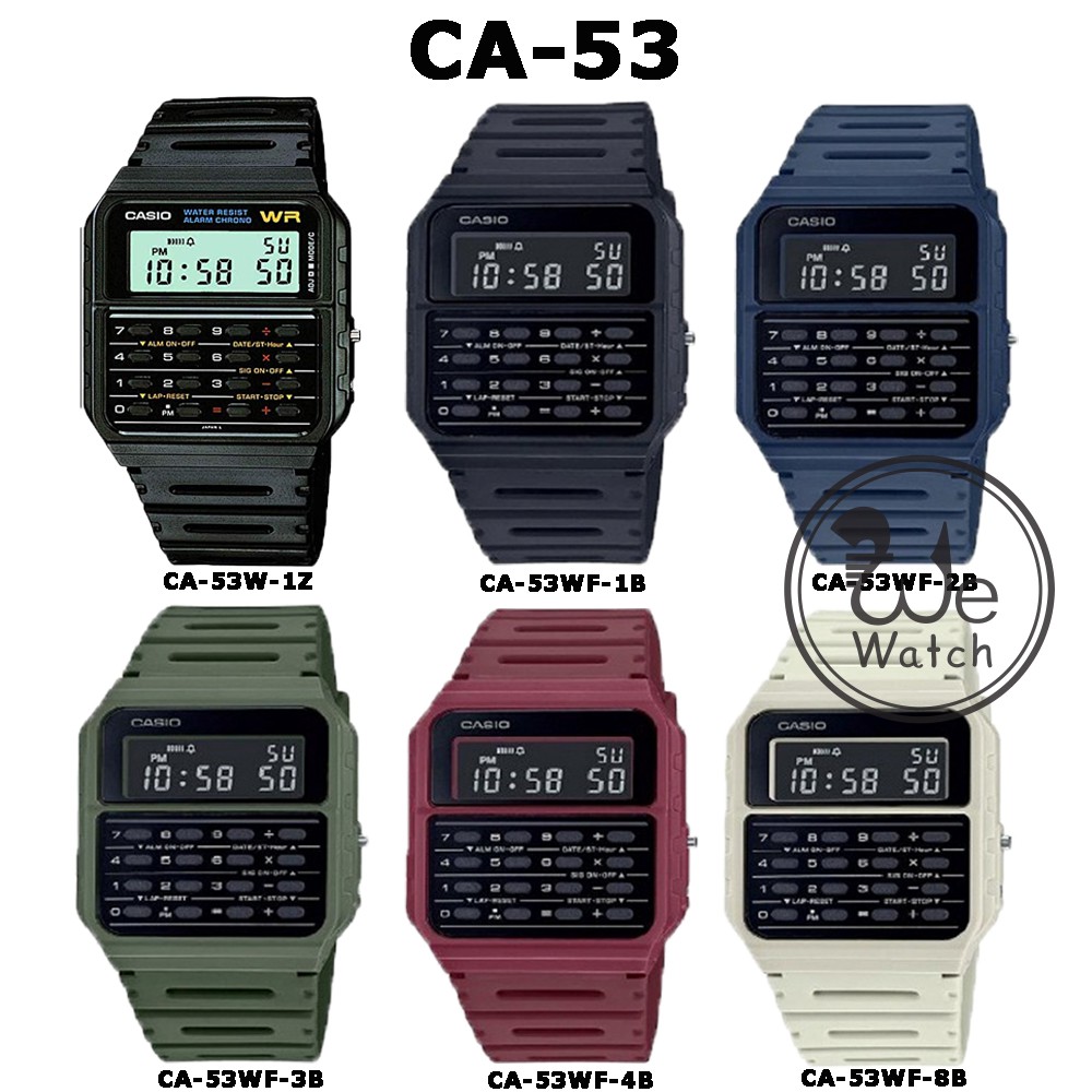 Casio ของแท้ 💯% รุ่น CA-53W CA-53WF นาฬิกาชาย DATA BANK มีเครื่องคิดเลข รับประกัน 1 ปี CA53 CA ...