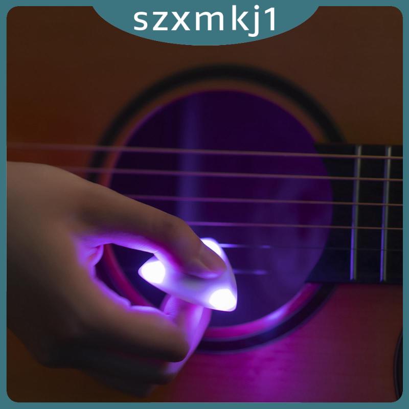 3 Pieces LED Guitar Pick Ukulele Pick Non-Slip for Guitar Beginners ...