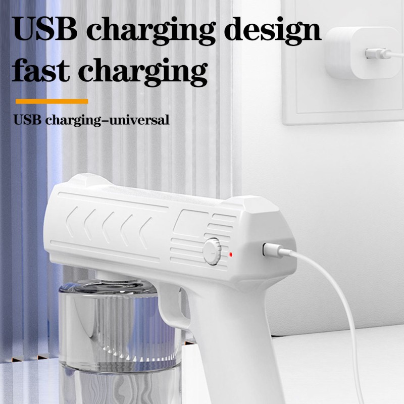 500ml USB Blu-ray Wireless Charging Atomizing Disinfection Gun Spray ...