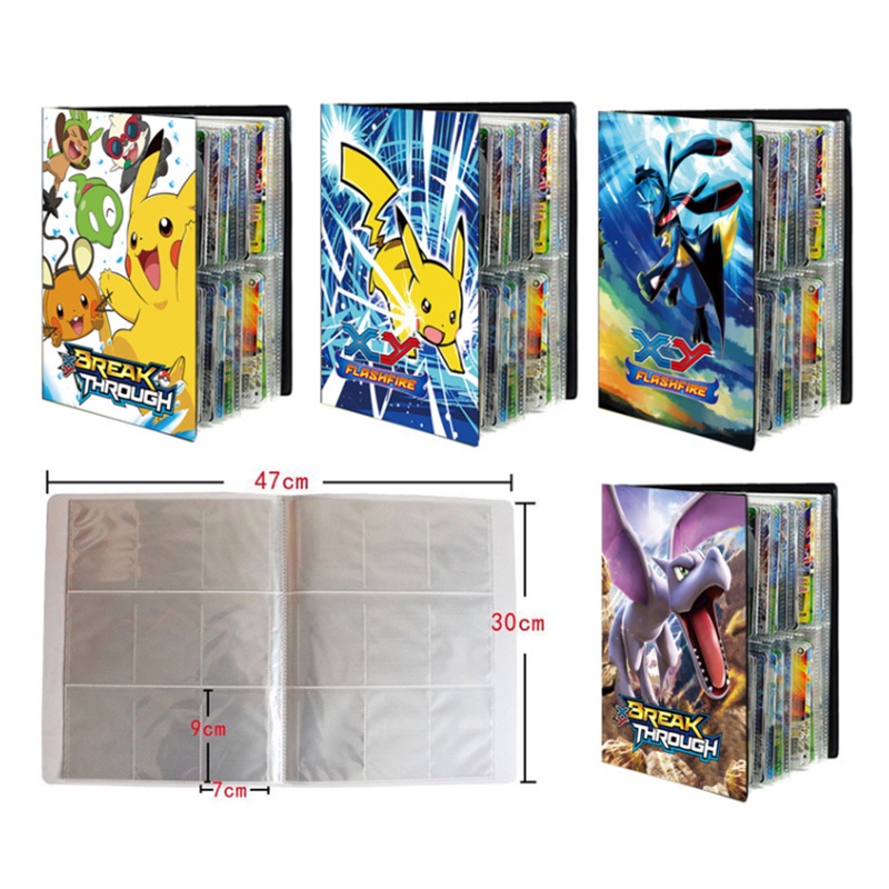 ใหม่ 324240 Pcs ผู้ถือการ์ด Pokemon อัลบั้มหนังสือการ์ตูนอะนิเมะเกมผู้ ...