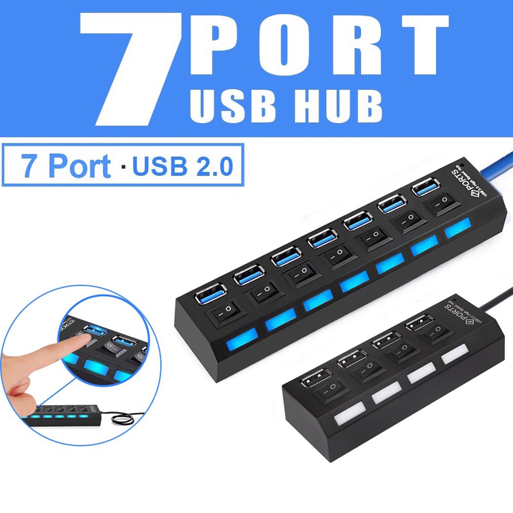 อุปกรณ์เสริมคอมพิวเตอร์ USB HUB 2.0 HUB USB Splitter Multi USB 2.0 HUB ...