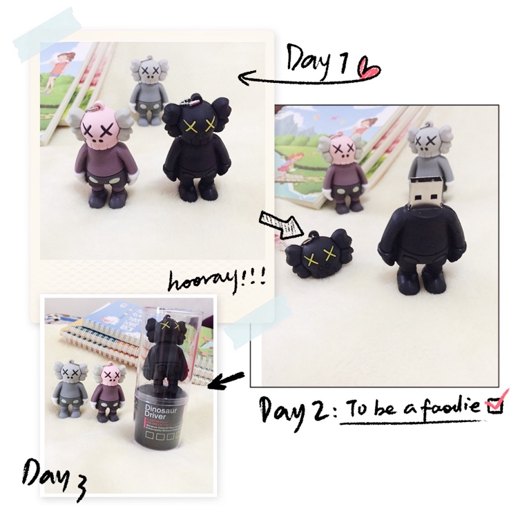 การ์ตูนแฟลชไดรฟ์ USB น่ารัก X KAWS X Sesame Street ตุ๊กตาการ์ตูนดิสก์ U ...