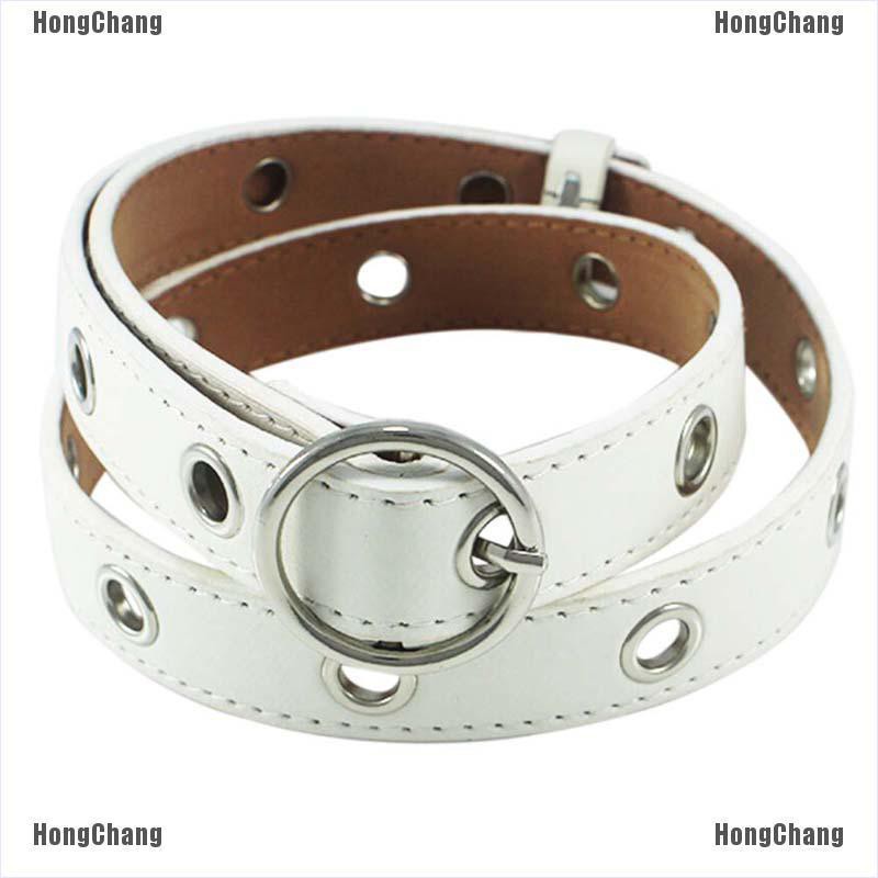 [LHGC] Fashion Women Big Hole Belts PU Leather Metal Pin Buckle Waist ...