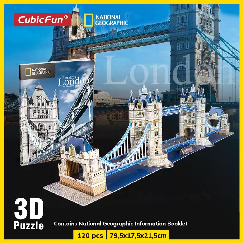 จิ๊กซอว์ 3 มิติ เมืองท่องเที่ยว ลอนดอน Tower bridge London National ...