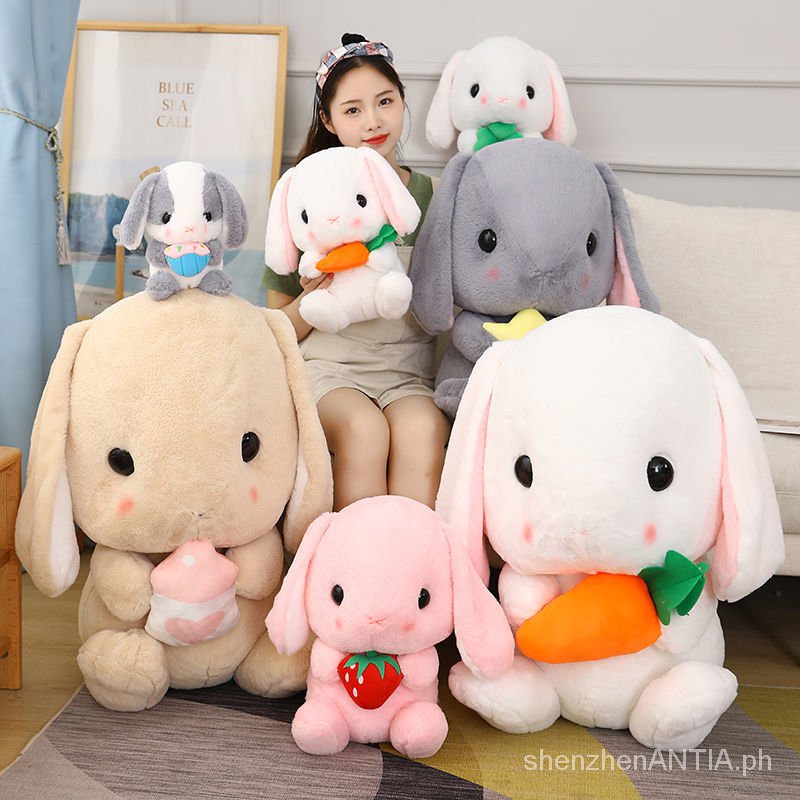 【24h delivery】Long Ears Rabbit Doll Plush Toy Cute Rabbit Doll Pillow ...