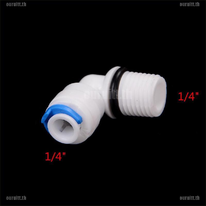 SP 5PCS 14 Male Thread - 14 OD Tube RO Water Elbow Quick Connector SV ...