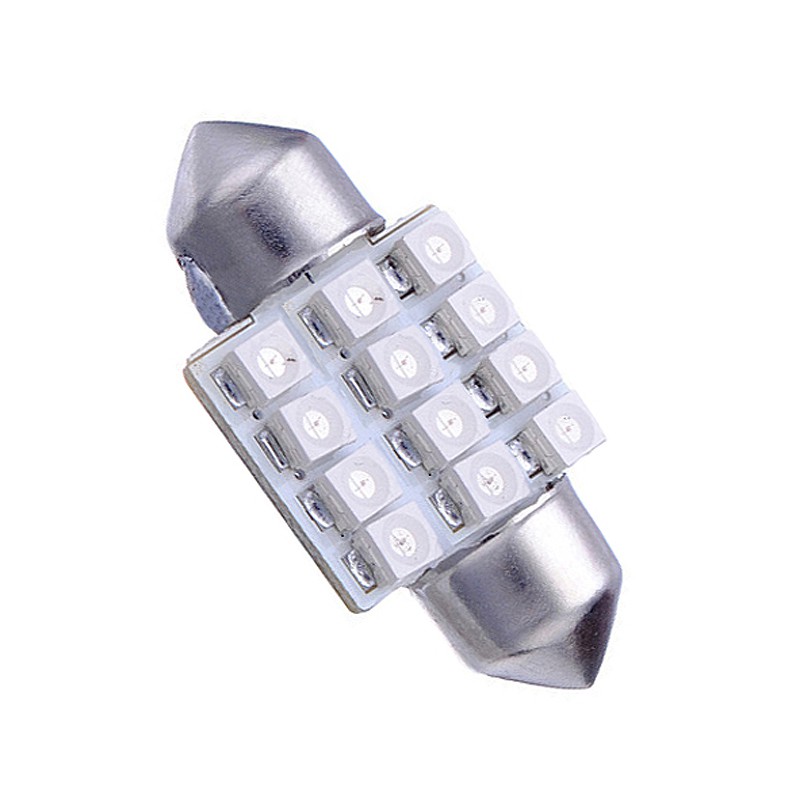 2X Blue 31mm 12 SMD LED Car Interior Dome Festoon C5W Number Plate Light Bulb - oudhyed.th ...