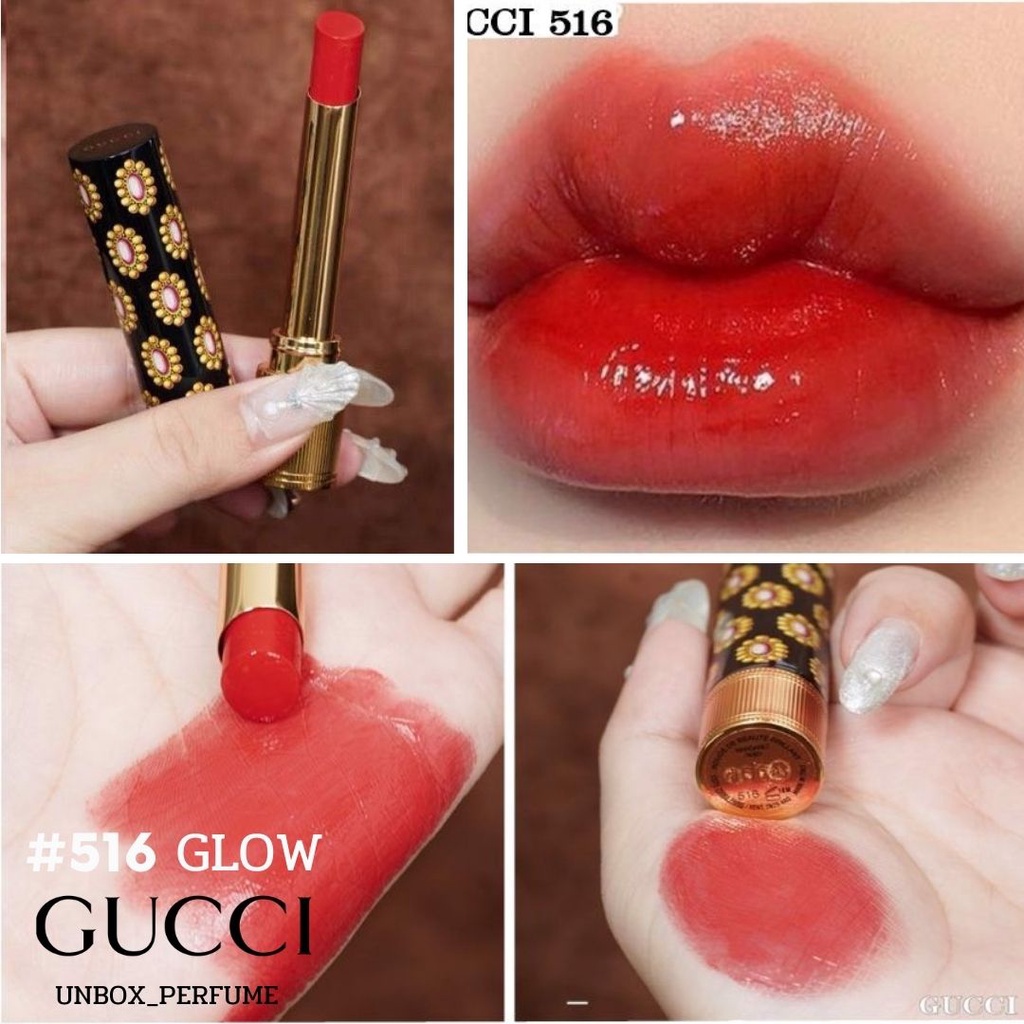 ลิปสติก ล็อตปี 2021 GUCCI Lipstick สี 201 204 208 505 Rouge a Levres ...