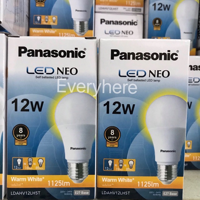 Panasonic หลอดไฟ LED 12w พานาโซนิก NEO Warm white & Cool daylight ...