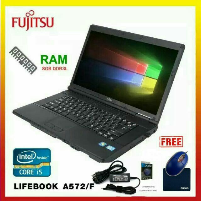 โน๊ตบุ๊ค, Notebook Fujitsu Core i5 RAM 8GB เล่นเกมลื่นๆ - market.th ...