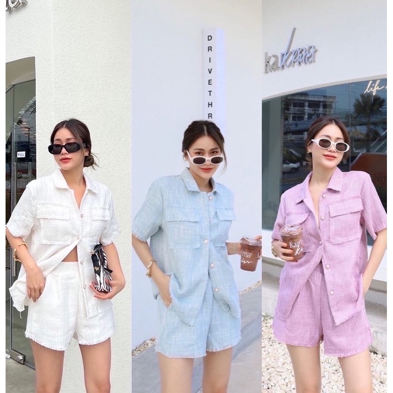 Simplestyle.byd Tweet Set 2 ชุดเซทผ้าทวีต - simplestyle.byd - ThaiPick