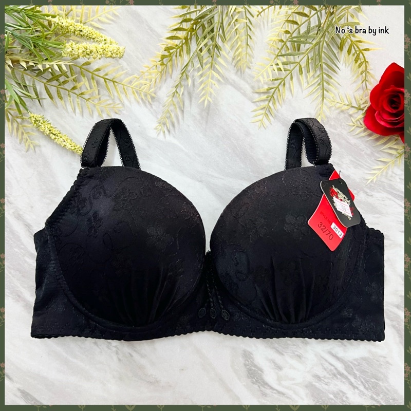 เสื้อชั้นในโนบรา(No.3013)Nos bra คัพ B ฟองน้ำบาง ผ้านิ่ม ใส่สบาย 3 ตะขอ ...