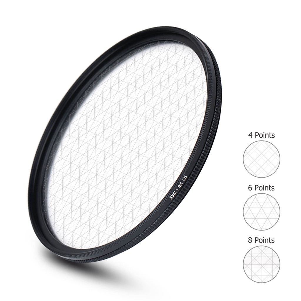 JJC Variable Star Filter Cross Screen Starburst Filter Kit 4 6 8 Lines for Canon Nikon Sony ...
