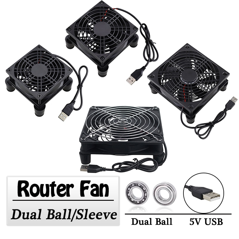 Gdstime 5V USB Router Fan 80mm 92mm 120mm 140mm DIY TV Box Ball/Sleeve ...