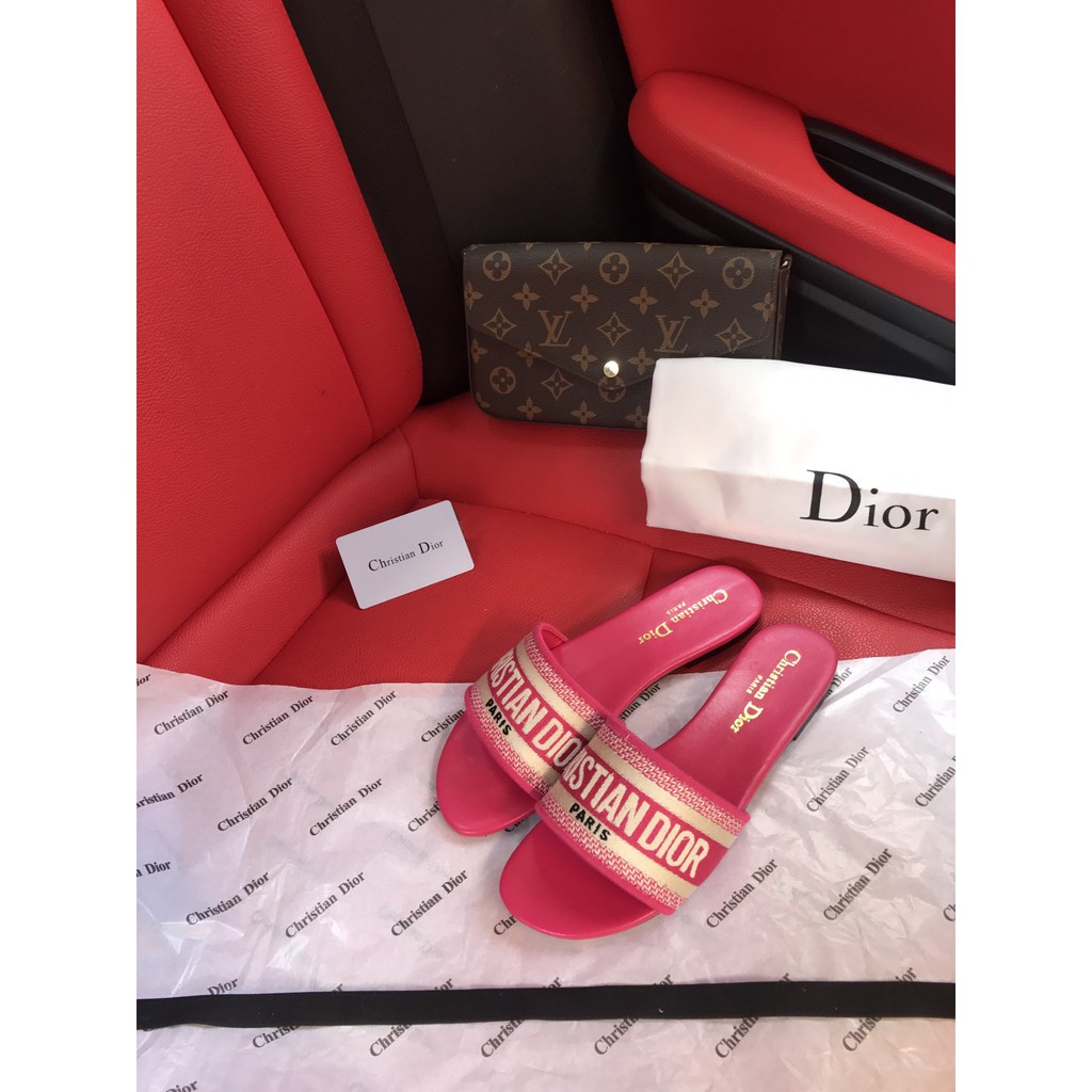 ๑ DIOR 2021 summer limited edition embroidery sandal 3 casual flip ...