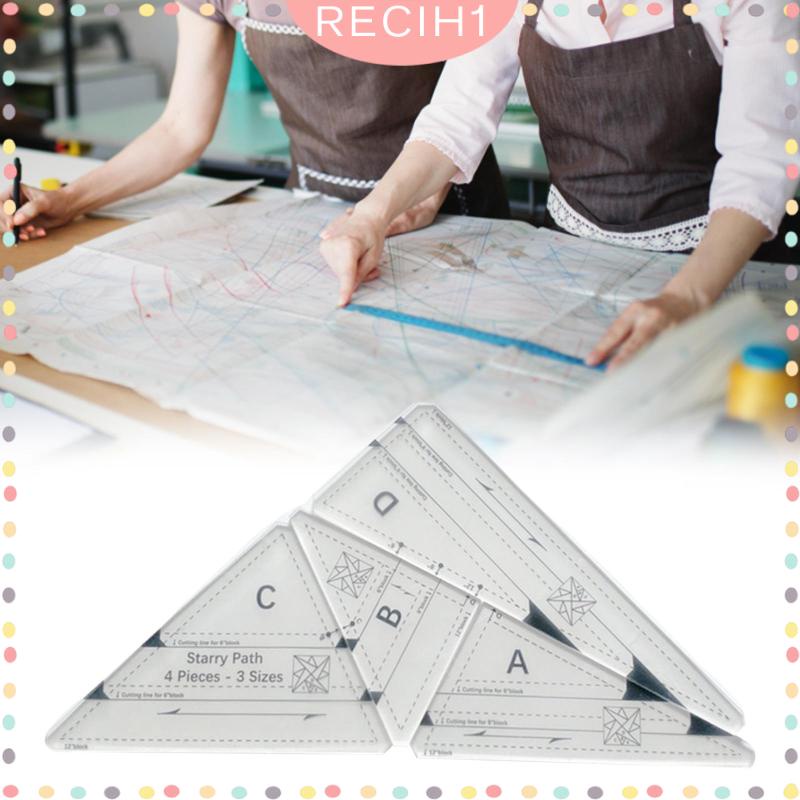 Triangle Quilting Ruler Sewing Patchwork Clear Template for Tailor ...