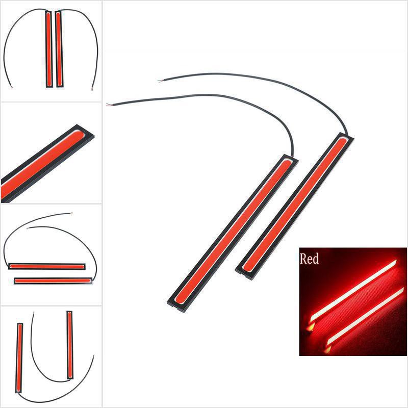 [LHGC] 2Pcs Red super bright cob car waterproof 12v led light drl fog ...