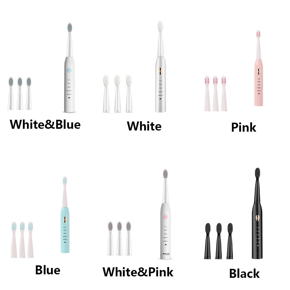 FUTURE???? 4 Brush Heads Electric Toothbrush IPX7 Waterproof Timer ...