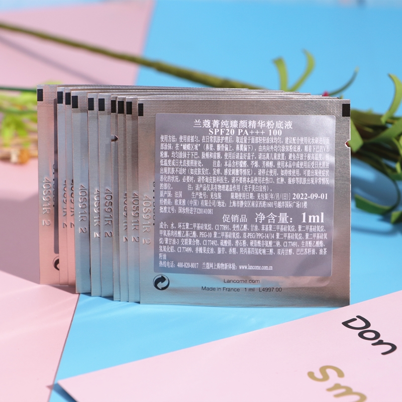 Lancome Jing Pure Essence Essence Liquid Foundationตัวอย่าง1ml * 10ชิ้น ...