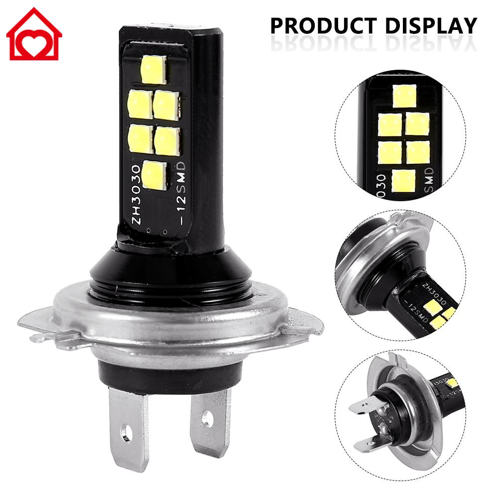 หลอดไฟหน้า LED H7 DC 12V-28V 12W 1200LM สว่างมาก Shoptkc8092 2 ชิ้น ...