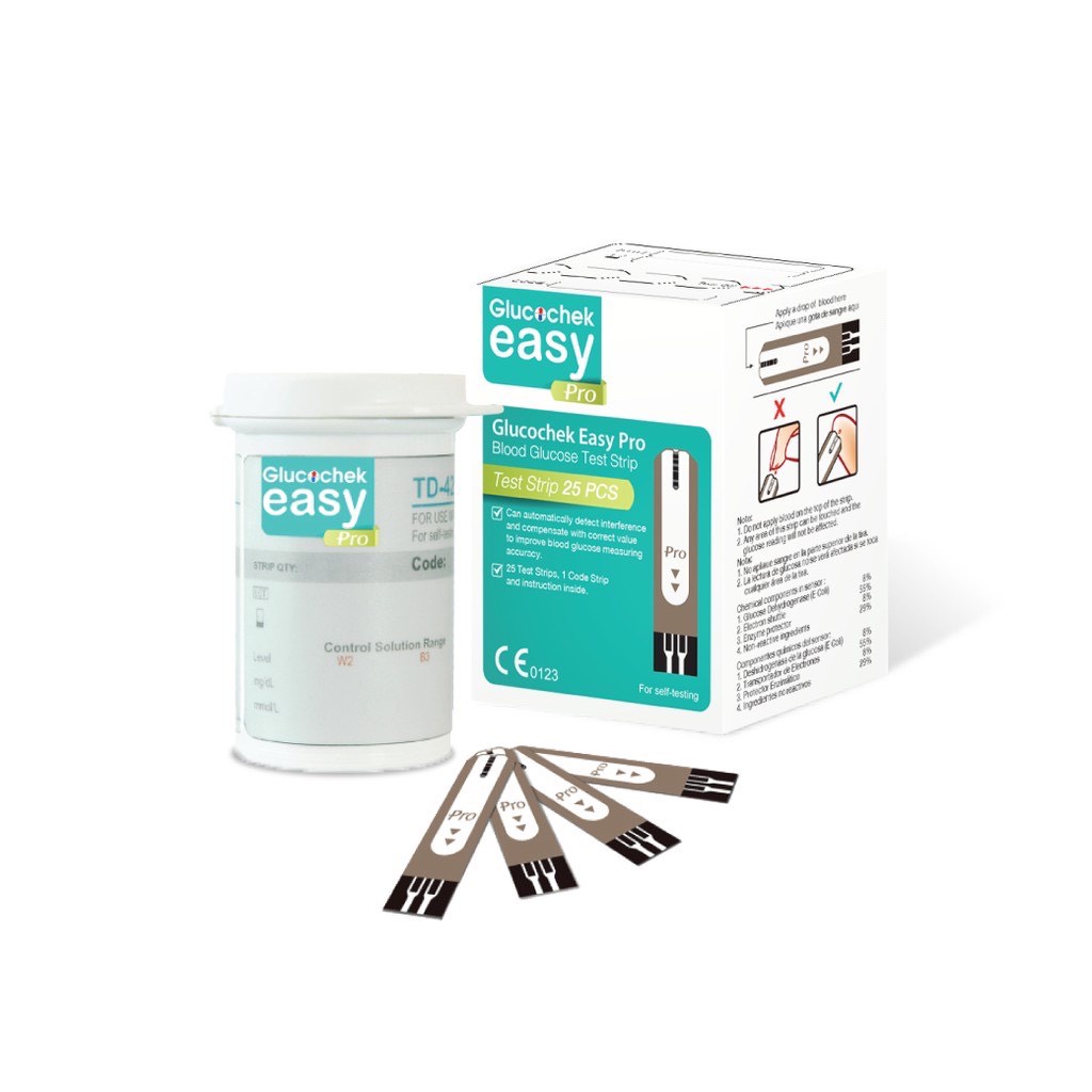 แถบตรวจระดับน้ำตาลในเลือด Glucochek Easy Pro 25/50 ชิ้น | Shopee Thailand