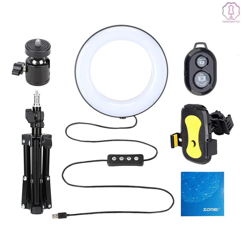 ZOMEI 8 Inch Desktop LED Ring Light 3 Lighting Modes Dimmable USB ...