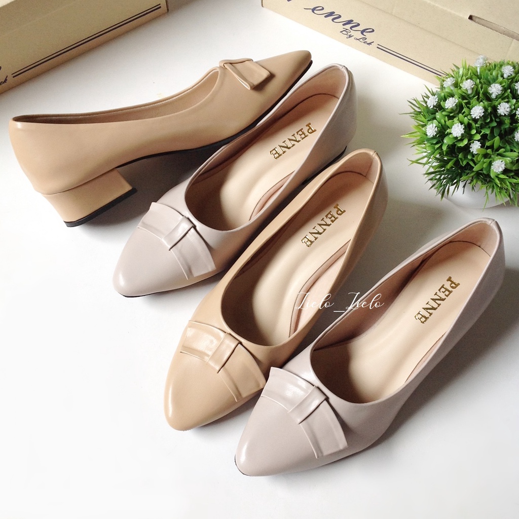 Penne A666 รองเท้าส้นสูงหัวแลม รองเท้ารัดส้น รองเท้าแฟชั่นผู้หญิง ...