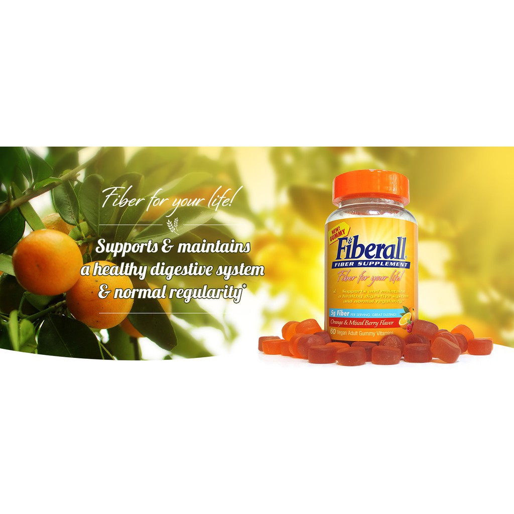 Fiberall Gummies Orange Mixed Berry Gummy 60 เม็ด ไฟเบอร์ออล กัมมี่ไฟ ...