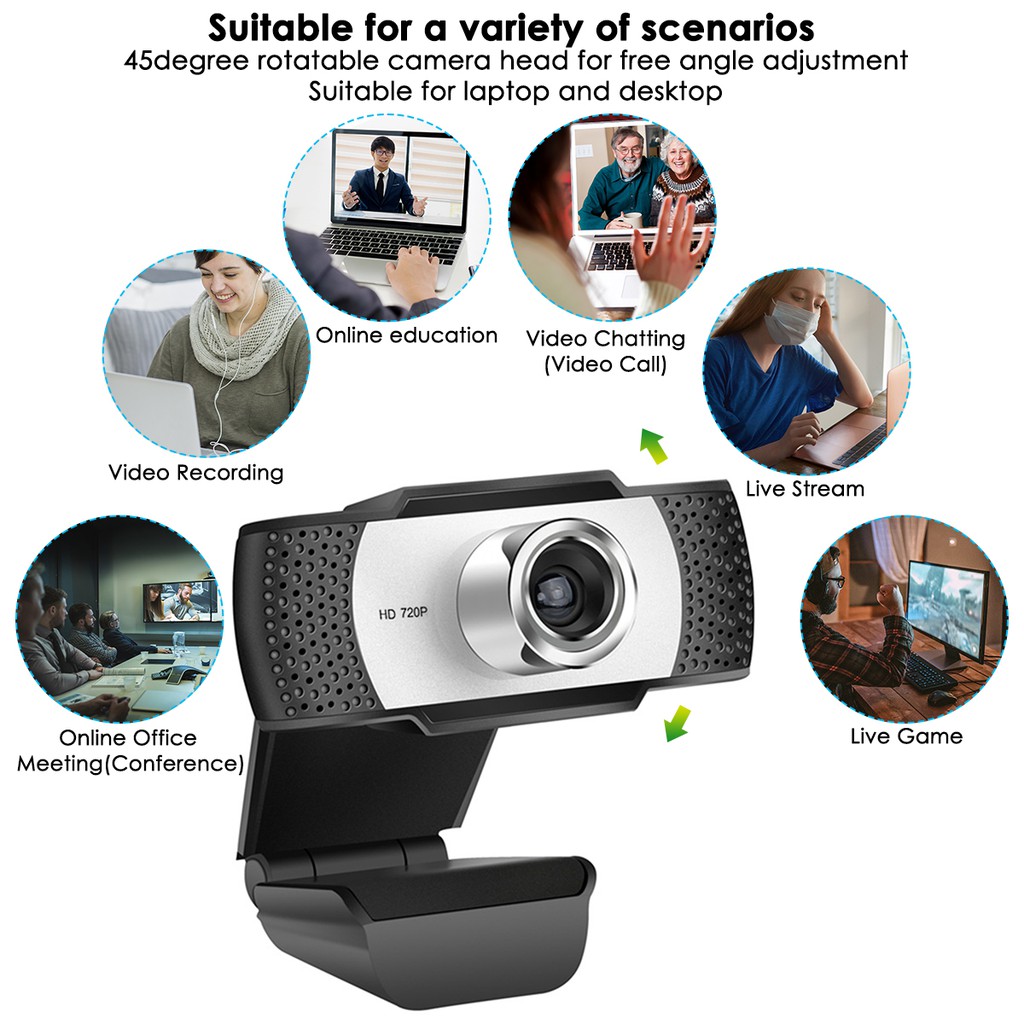 เว็บแคม：Full HD 720 Webcam USB Free Driver Comuter C Web Camera With ...