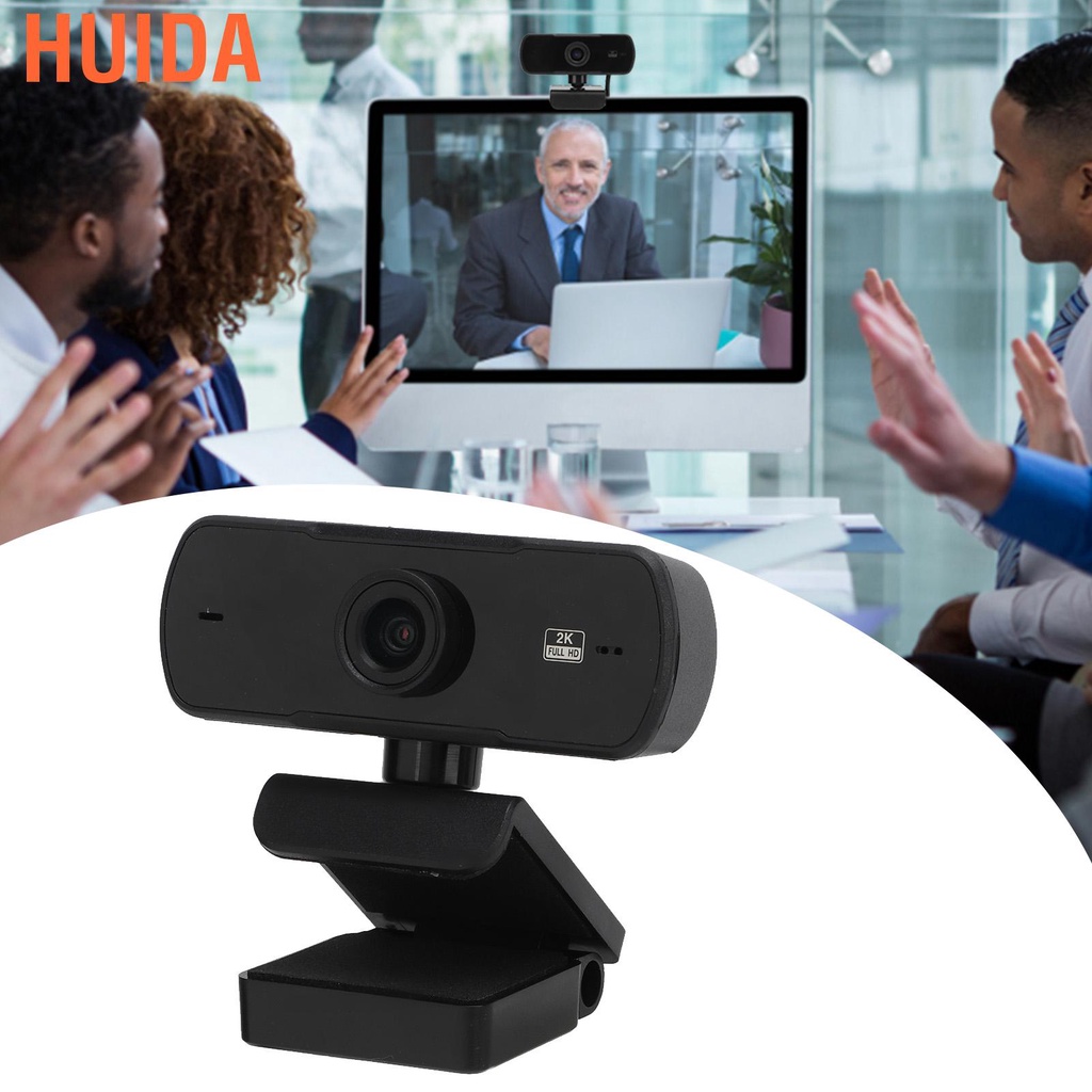 Huida USB 2.0 Webcam HD 2560 x 1440P Desktop Computer Laptop 360 ...