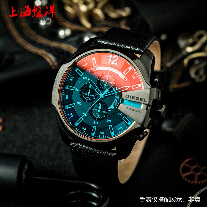 นาฬิกา Diesel สายหนังพร้อม DZ1657 DZ1405 DZ1206 DZ4323 ชาย 24 26mm ...