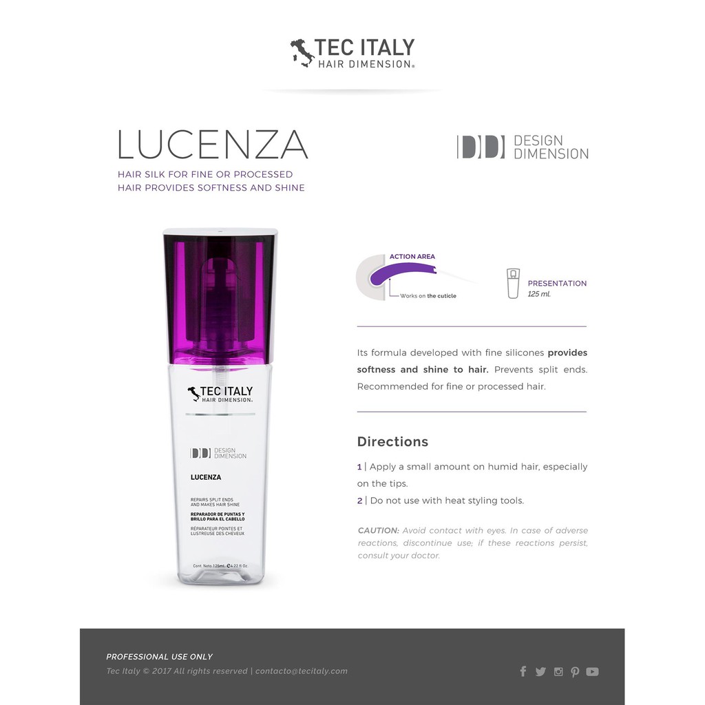 TEC ITALY LUCENZA 125ml สำหรับผมแตกปลาย เส้นเล็ก - hamu88 - ThaiPick