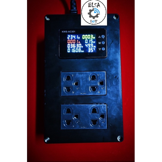 Plug Power Monitoring ปลั๊กมิเตอร์ วัดแรงดัน กระแส วัตต์ kWh PF ...