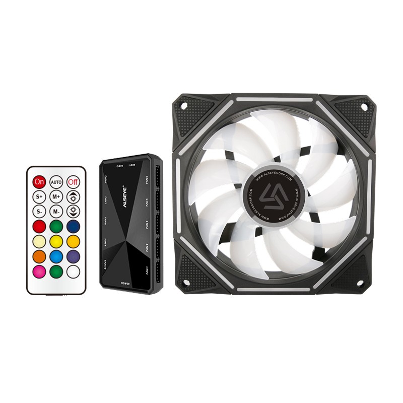 พัดลมคอมพิวเตอร์：ALSEYE 120mm C Fan Cooler Comuter RGB Fan with RF ...