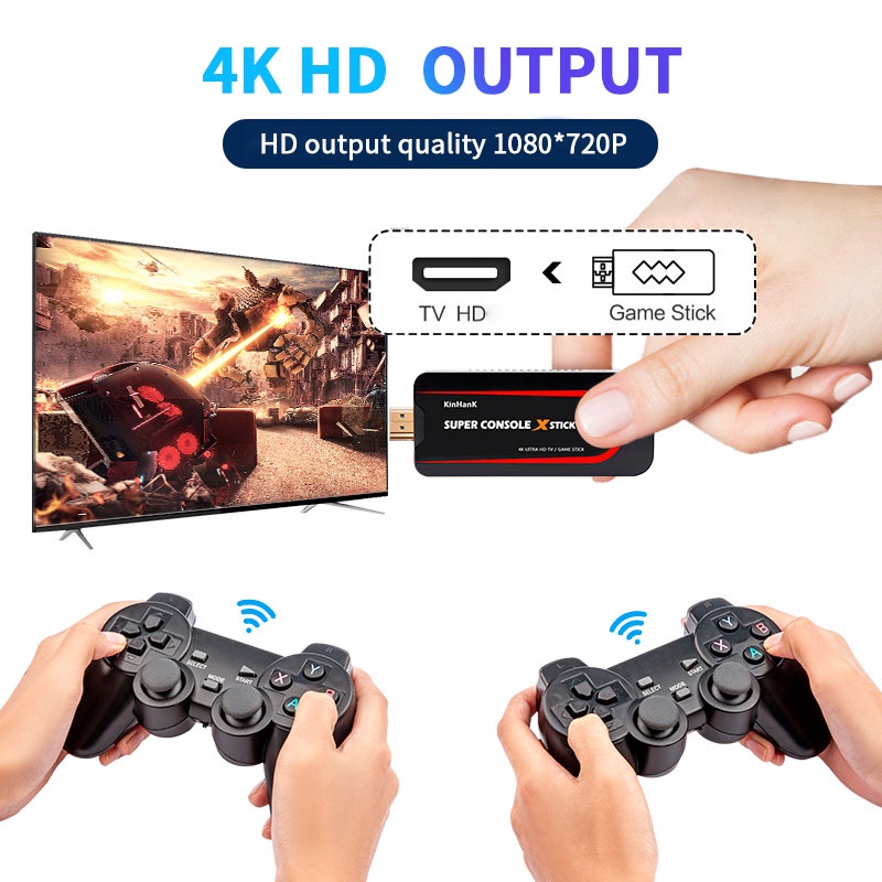 เกมคอนโซลมือถือPS5พาลอาเขตคลาสสิกSuer Console X Stick Mini Video Game ...