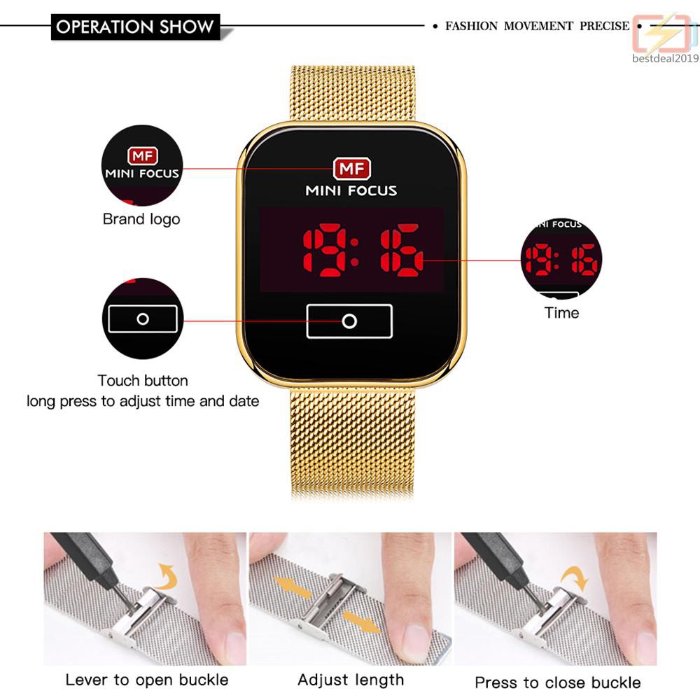 Bd Mini Focus นาฬิกาข้อมือดิจิตอลสําหรับผู้ชายพร้อมปฏิทิน 3atm กันน้ํา - bestdeal2019shop1.th ...